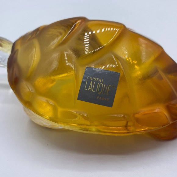 Lalique | Art | Caroline Turtle Light Amber France Art Glass By Lalique ...